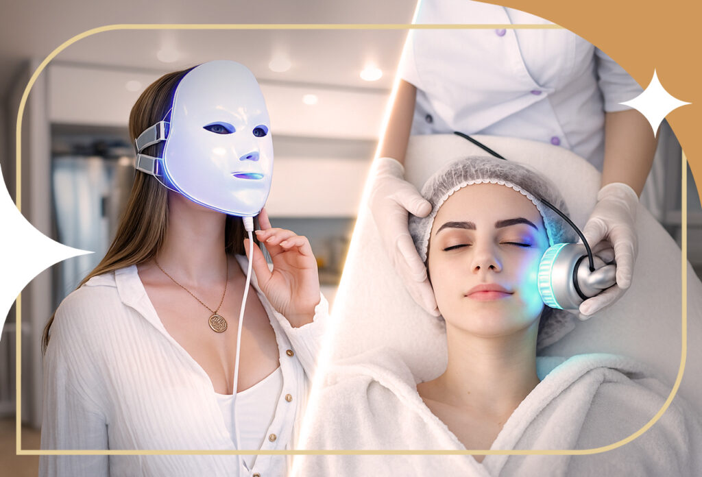Máscara de LED em casa x LED na clínica: cuidados importantes - Royal Face